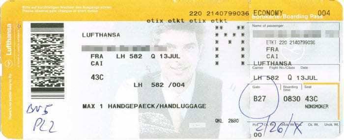 lufthansa ticket confirmation