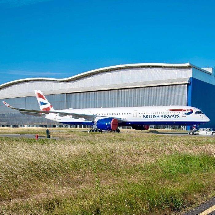 British Airways First Airbus A350-1000 Rolls Out Of The Paintshop