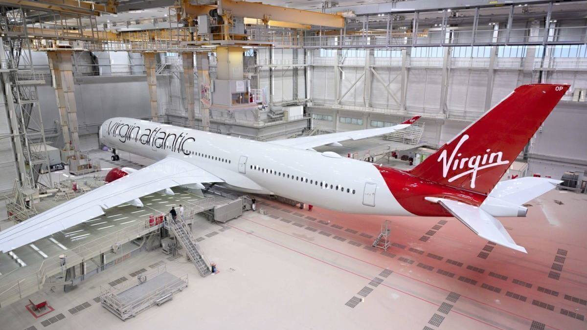 Virgin Atlantic's First Painted Airbus A350-1000 Revealed In Toulouse