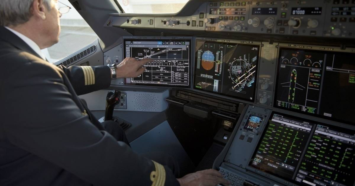 Cockpit Of Airbus A350 Xwb Aircraft Aviones Aviones De Pasajeros