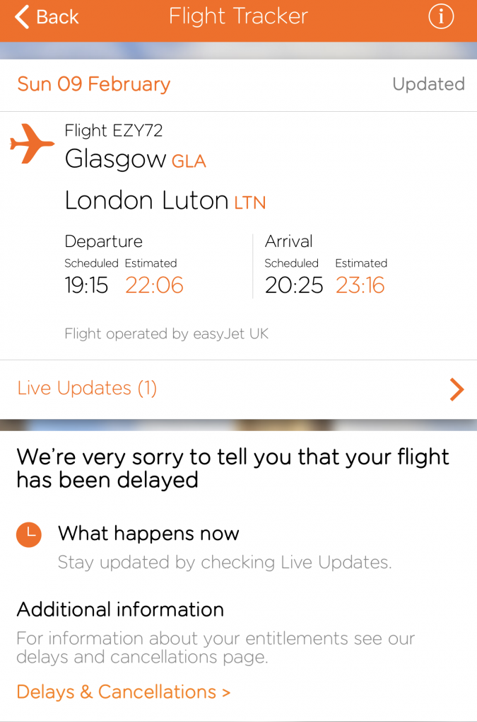 Flight Review: EasyJet A320 Flight Cancelled By Storm Ciara