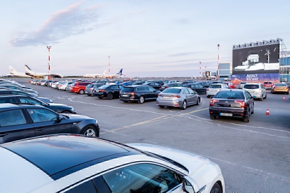 Wow: Lithuanian International Airport Turned Into Drive-In Cinema