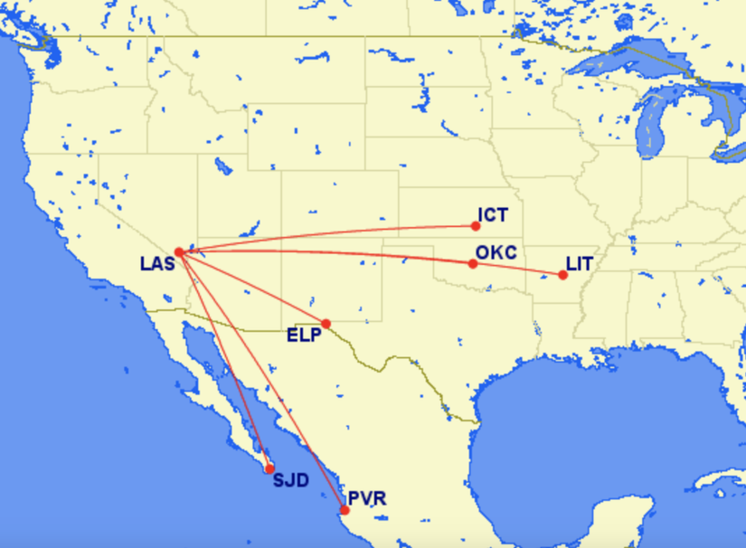 Frontier Airlines Adds Six New Routes Out Of Las Vegas