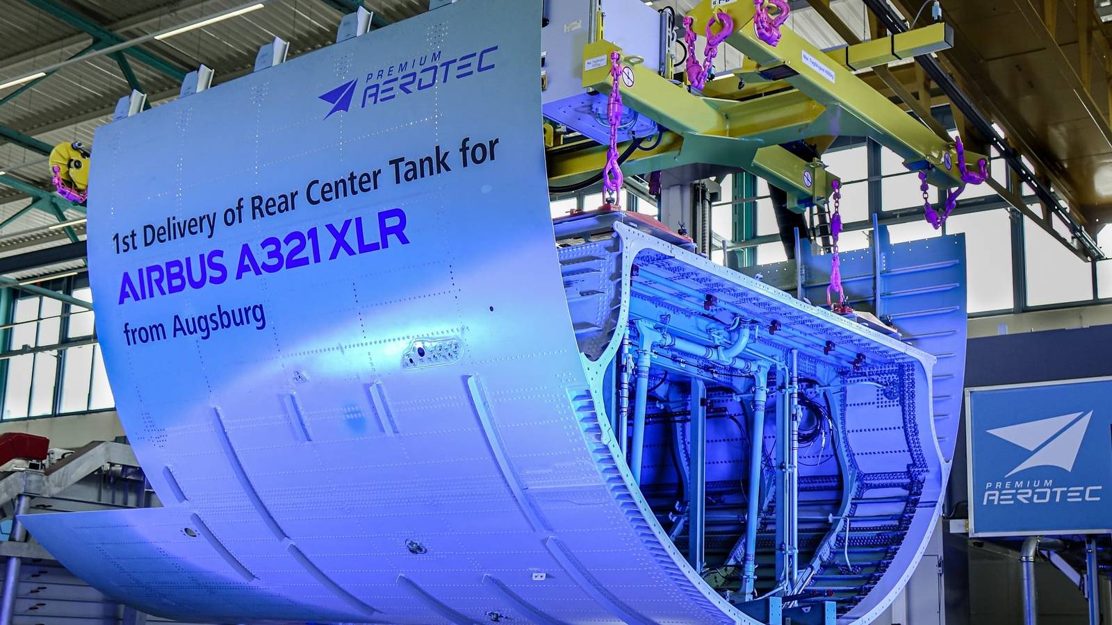 Airbus Takes Delivery Of The First A321XLR Rear Center Fuel Tank
