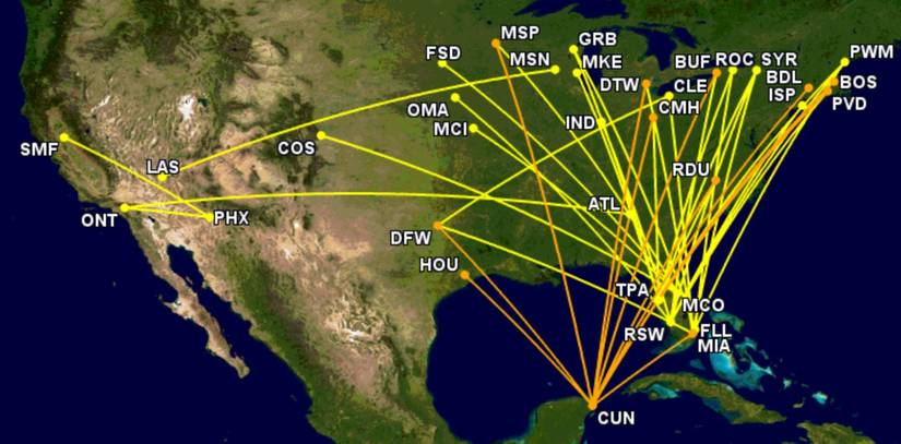 Frontier Airlines Pulls 43 Routes From Its Winter Schedule