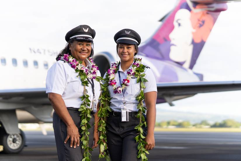 Hawaiian Airlines Mother-Daughter Pilot Duo Hits The Skies