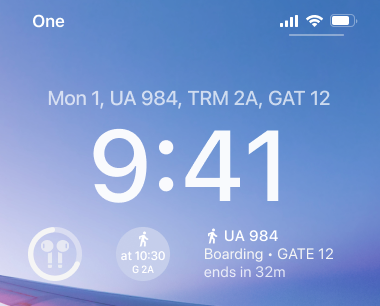 App In The Air Launches Lock Screen Widget Following Apple iOS Update