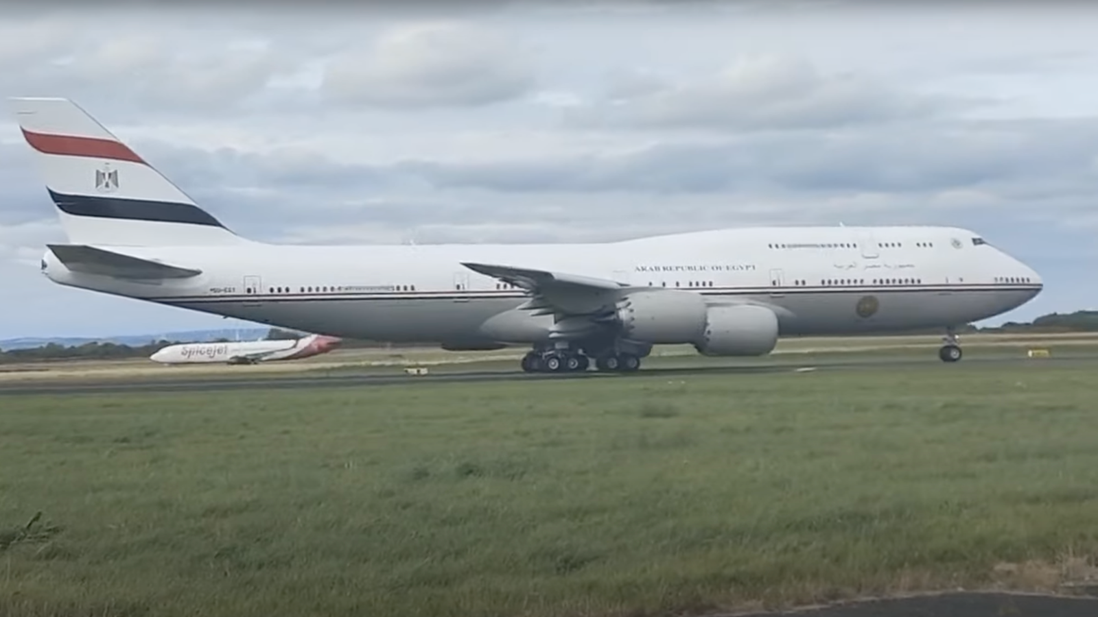 First Look: Egypt’s Boeing 747-8 VIP Aircraft Leaves The Paintshop