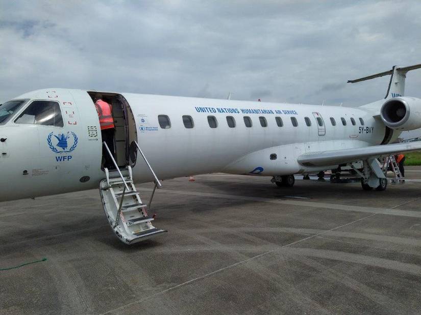 United Nations De Havilland Dash 8-400 Exits Runway In South Sudan