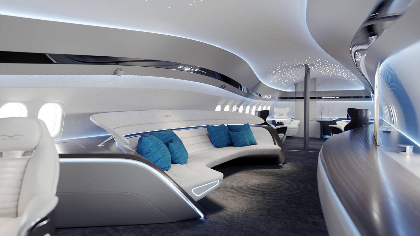 boeing private jet interior