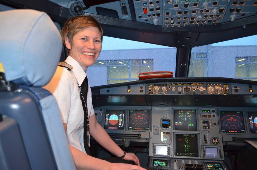 easyJet Crew Bring Daughters To The Flight Deck For Mother's Day