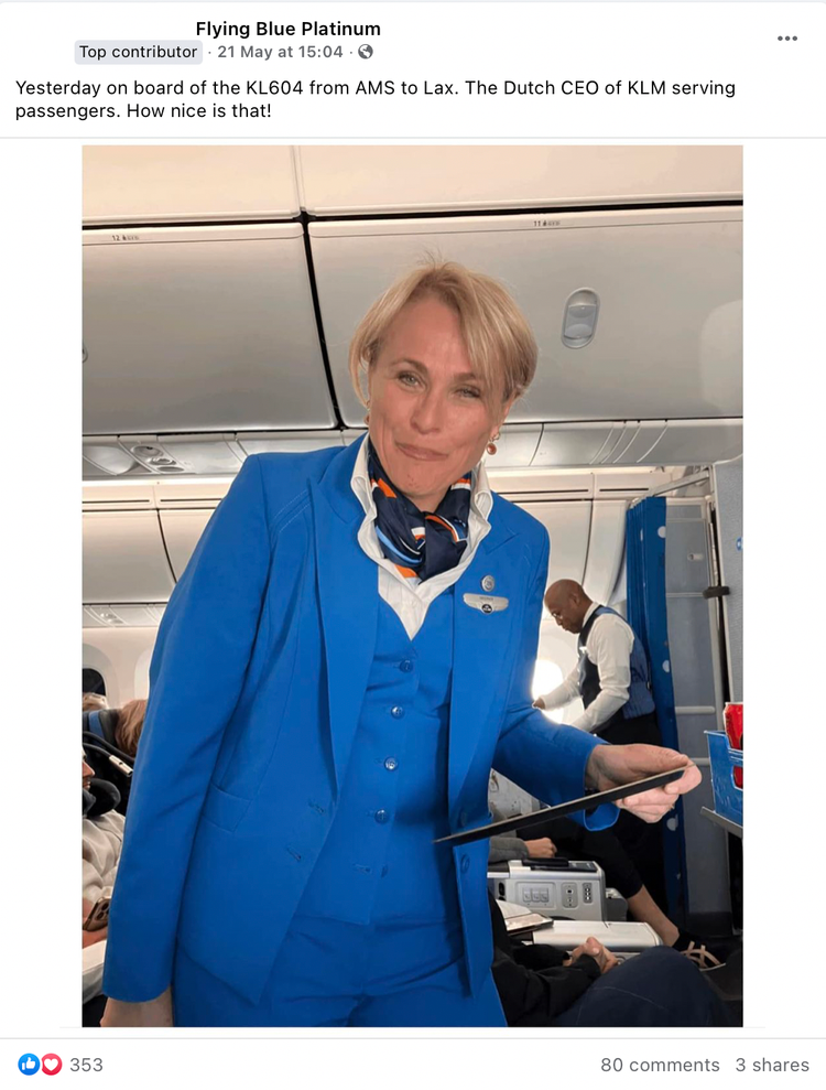 Undercover Boss! KLM CEO Spotted Serving Passengers On Long-Haul Flight