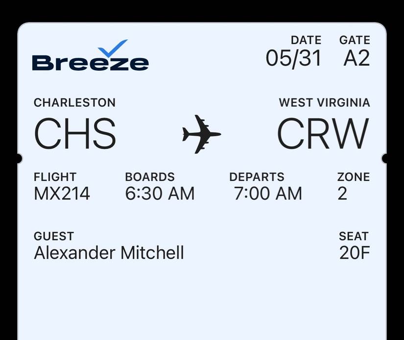 Flight Review: Breeze Airways Embraer E-195 Charleston to Charleston ...