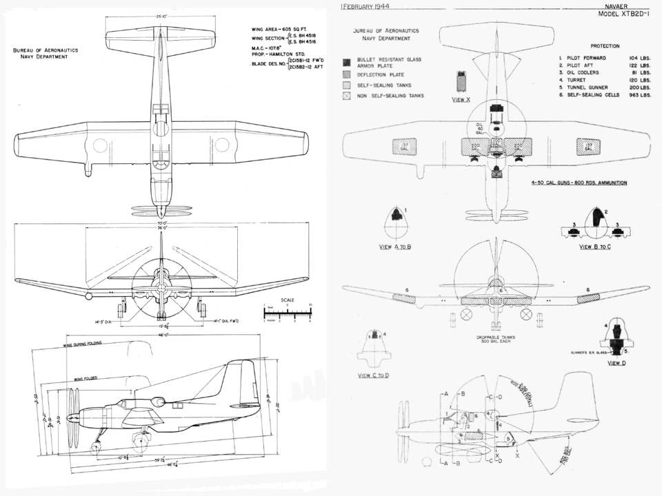 Too Large To Launch: How Big Was The WW2 Douglas XTB2D Skypirate ...