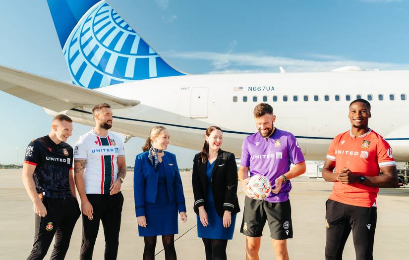 In Photos: Wrexham AFC Proudly Shows Off New United Airlines Sponsored ...