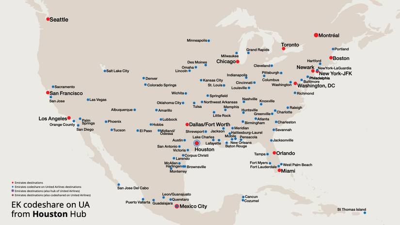 Emirates Expands United Airlines Codeshare To Boost Mexico Connectivity