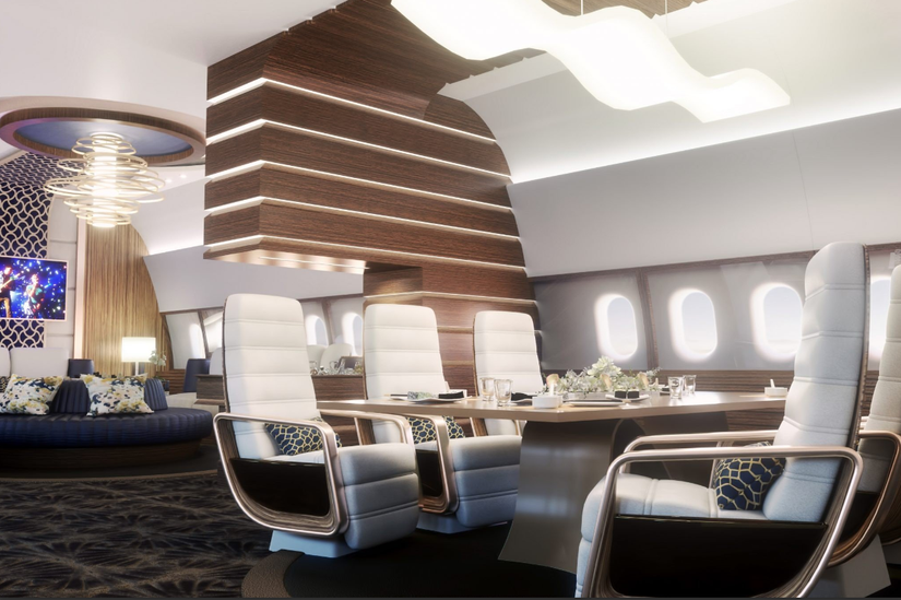 Is This The Most Luxurious BBJ777 Private Jet Interior In The World?