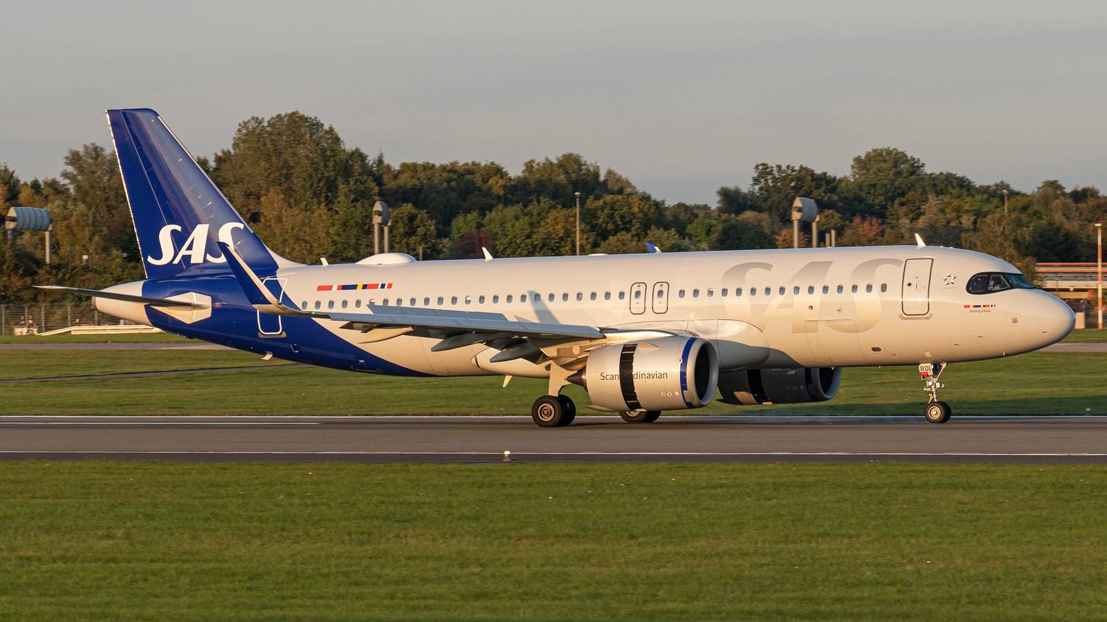 Fighter Jets Escort SAS Airbus A320neo To Manchester Airport