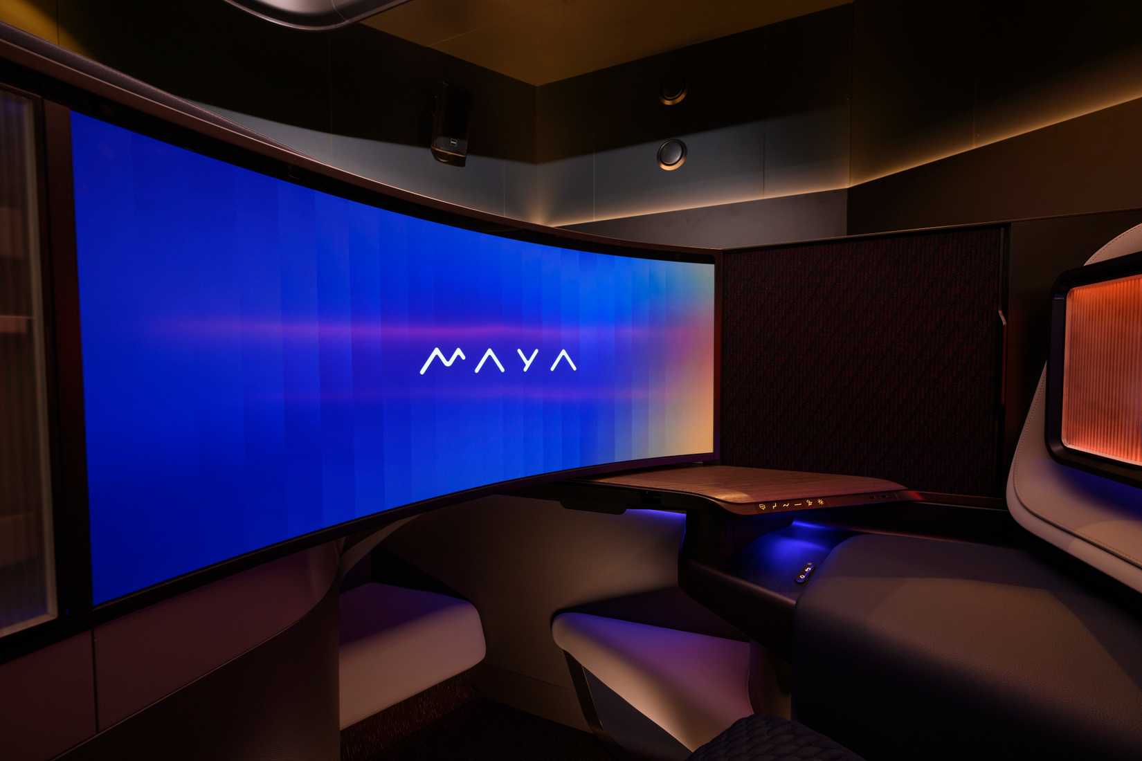New MAYA Cabin Suite Concept Would Offer A 45" Curved Screen On Planes