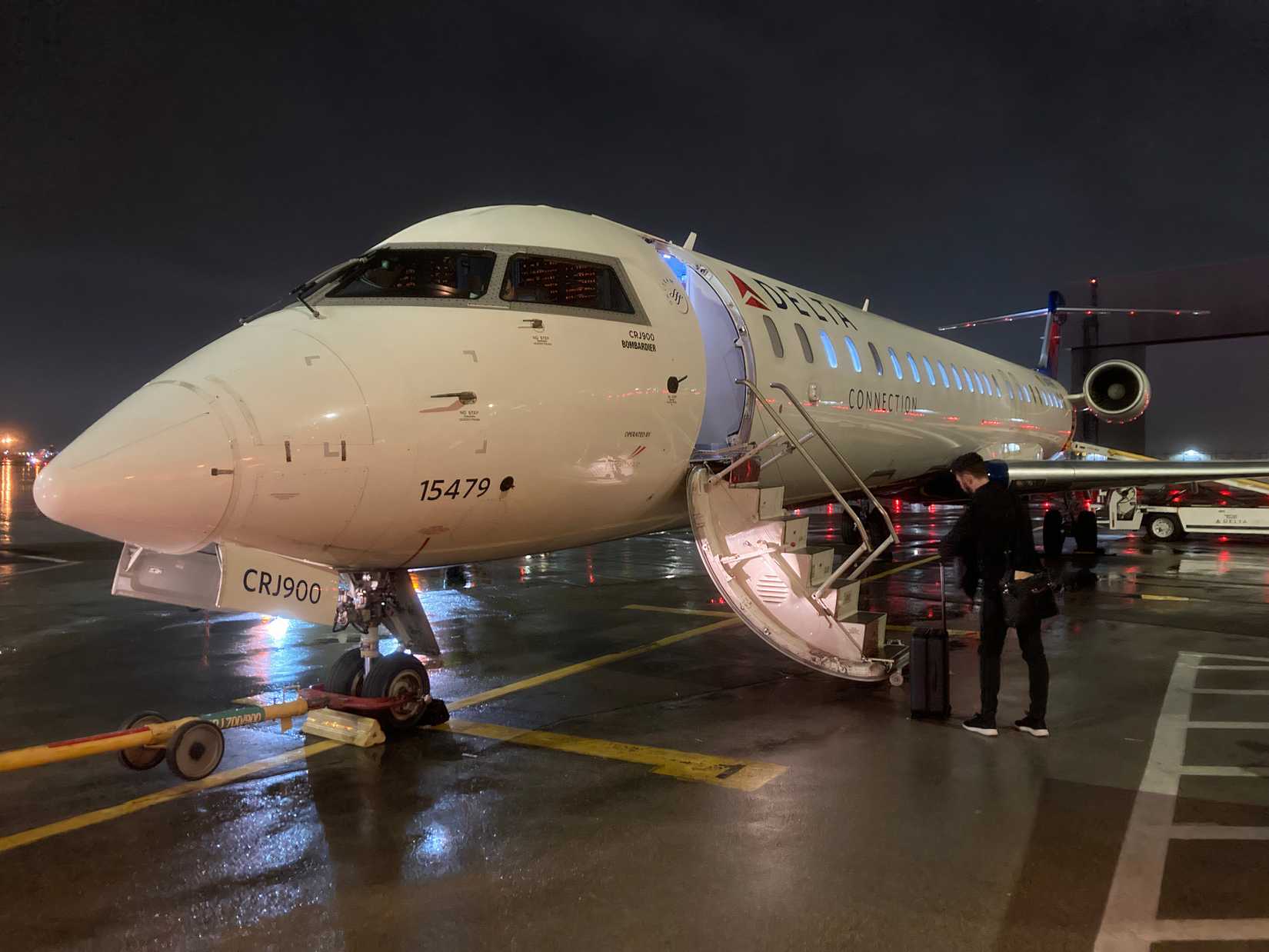 Delta Connection Bombardier CRJ900 Inboard Flaps Damaged After Tire Blows Out During Takeoff In ...
