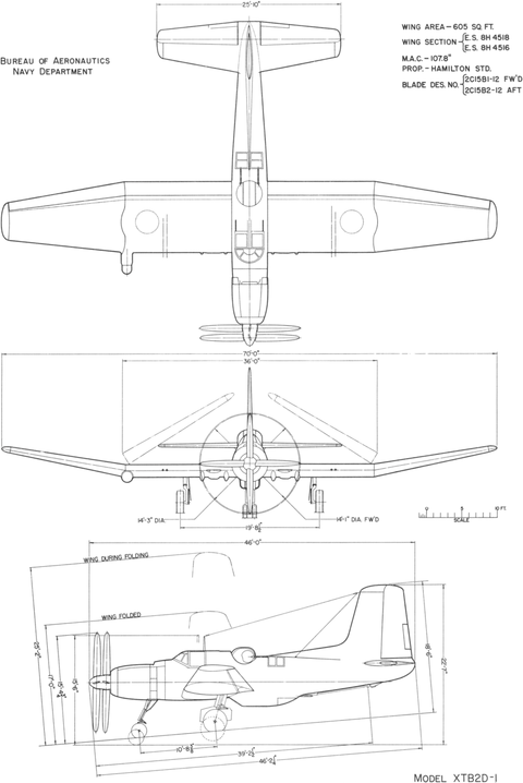 Too Large To Launch: How Big Was The WW2 Douglas XTB2D Skypirate ...