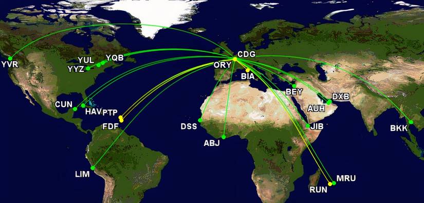No US Route: Where Air France Flies Its Very High Capacity 472-Seat ...