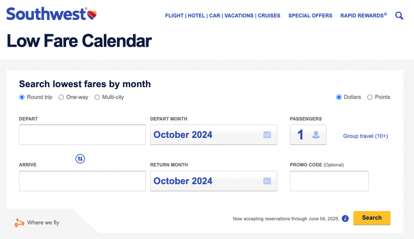 Examined: The Pros & Cons Of Southwest Airlines' Low-Fare Calendar