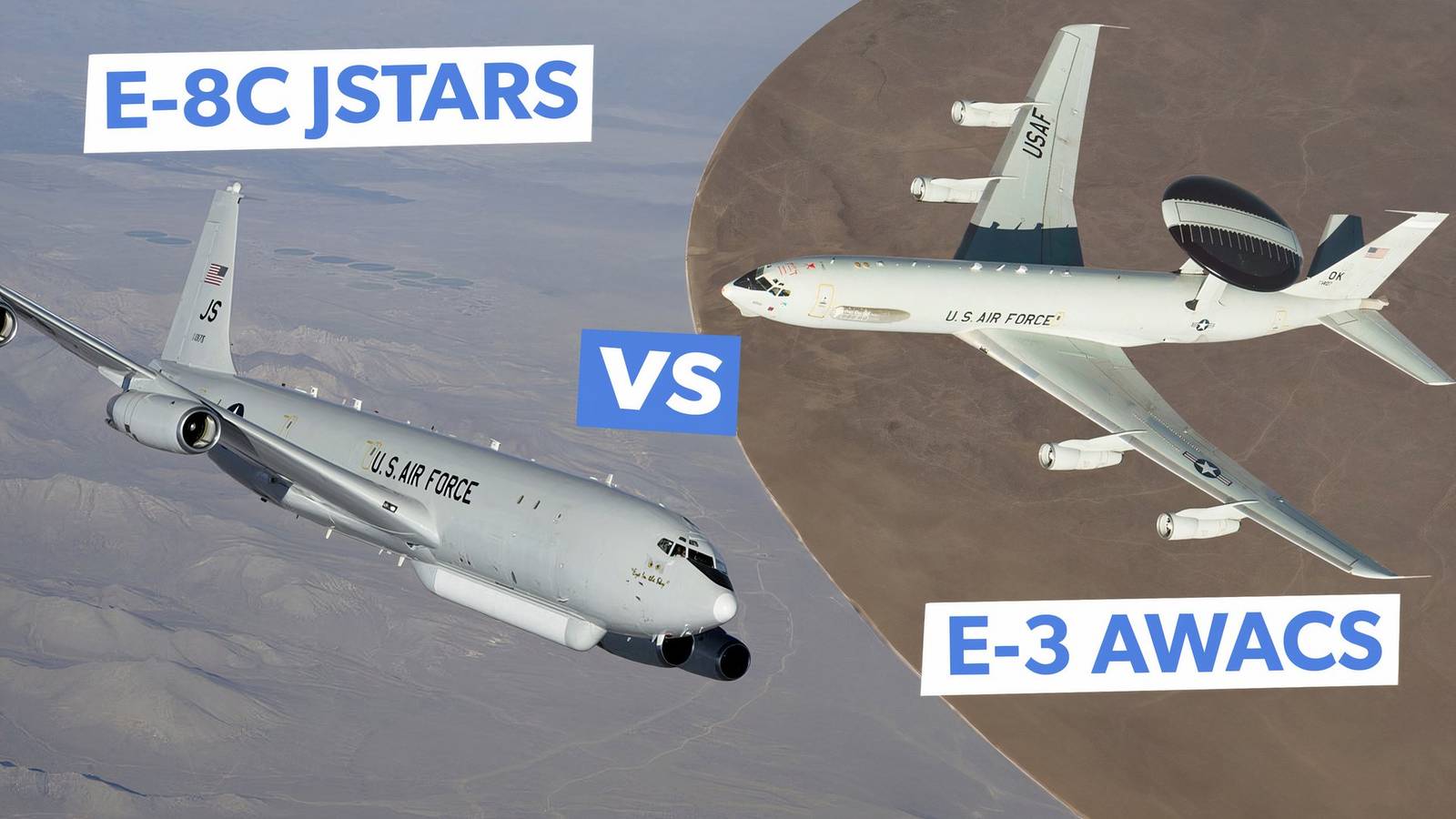 What Is The Difference Between The US Air Force E-8C JSTARS And The E-3 ...