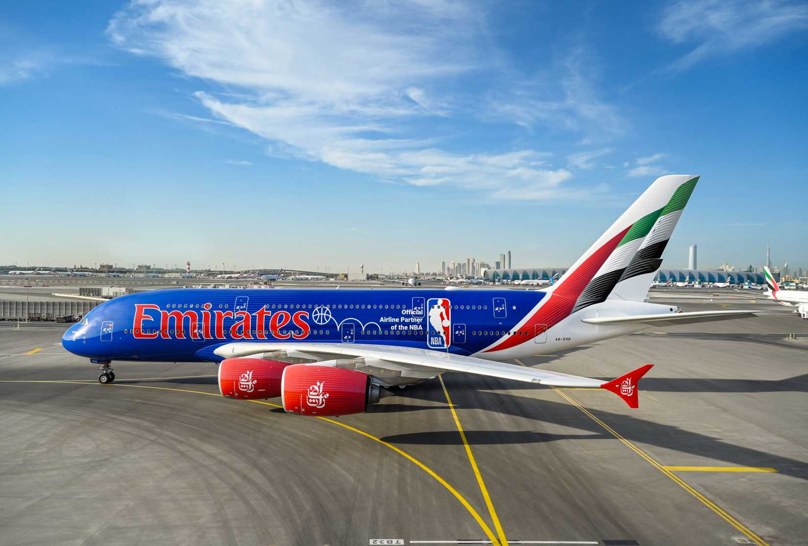 NBA Legend James Worthy Flies With NBA Cup On Themed Emirates Flight ...