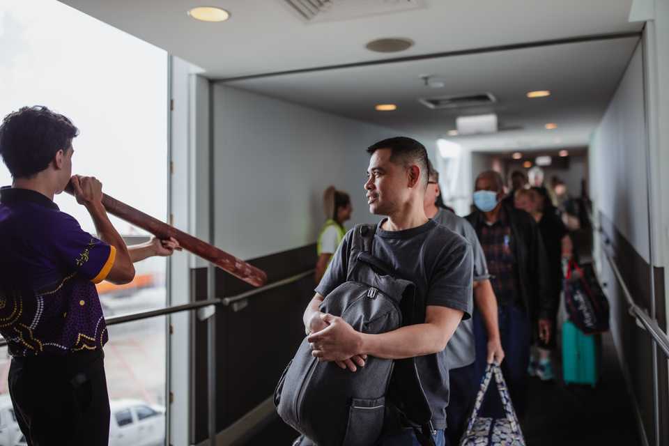 Delta's Olympic LA28 Airbus A350 Touches Down At Brisbane Airport