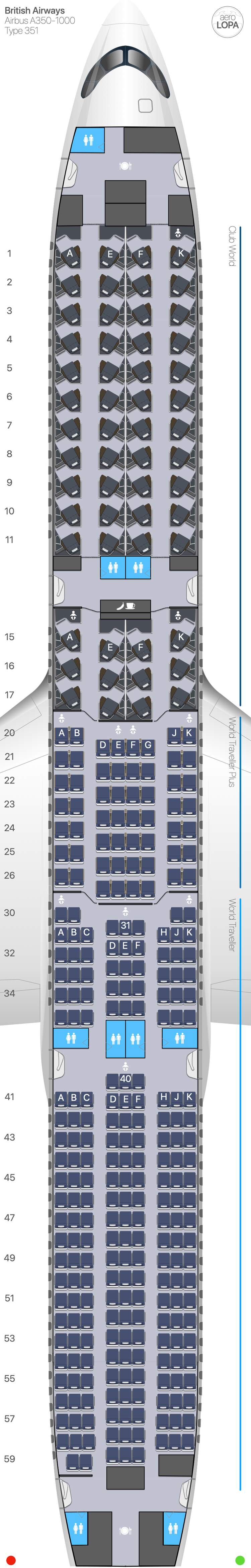 British Airways' 10 Different Widebody Aircraft Cabins: Passenger ...