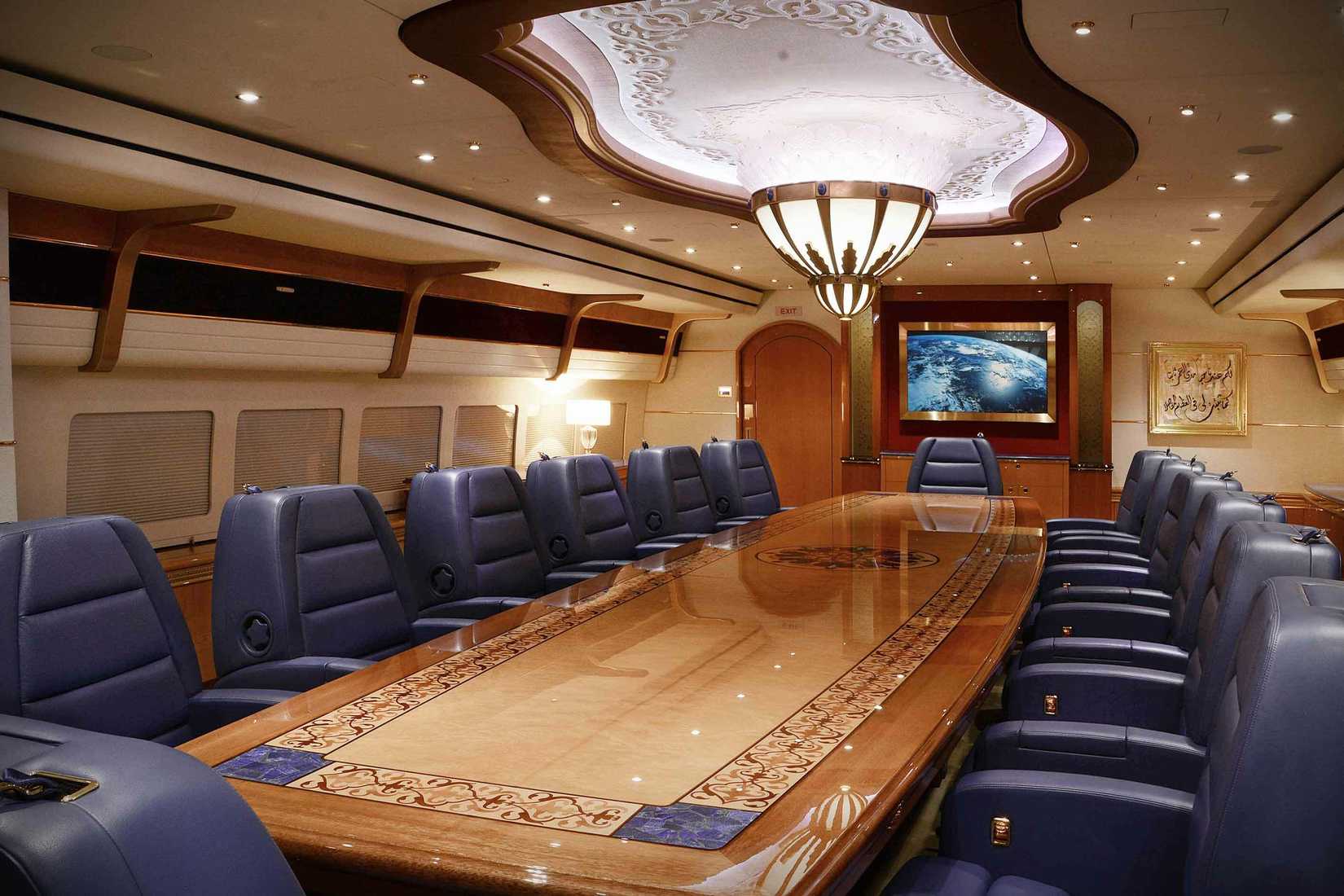 inside private jumbo jet