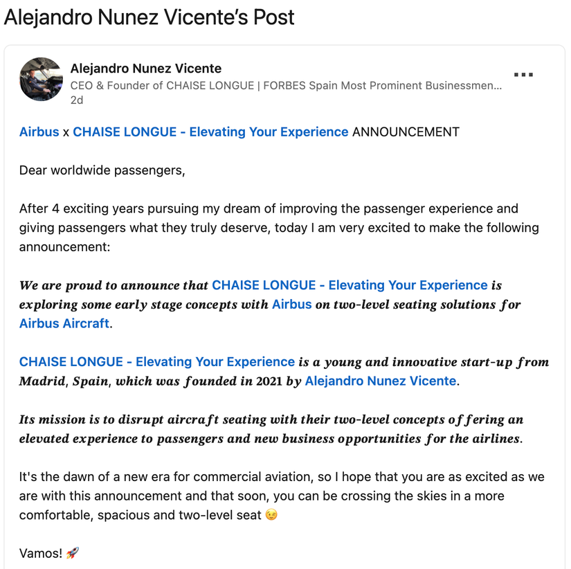 Airbus Is Now Exploring A Double Decker Seating Concept