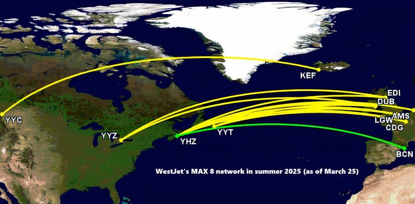 Up To 7h 45m: WestJet Adds New Boeing 737 MAX Transatlantic Route To Europe