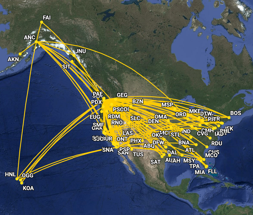 Explored: The Networks Of The Five Boeing 737 MAX Operators In The US