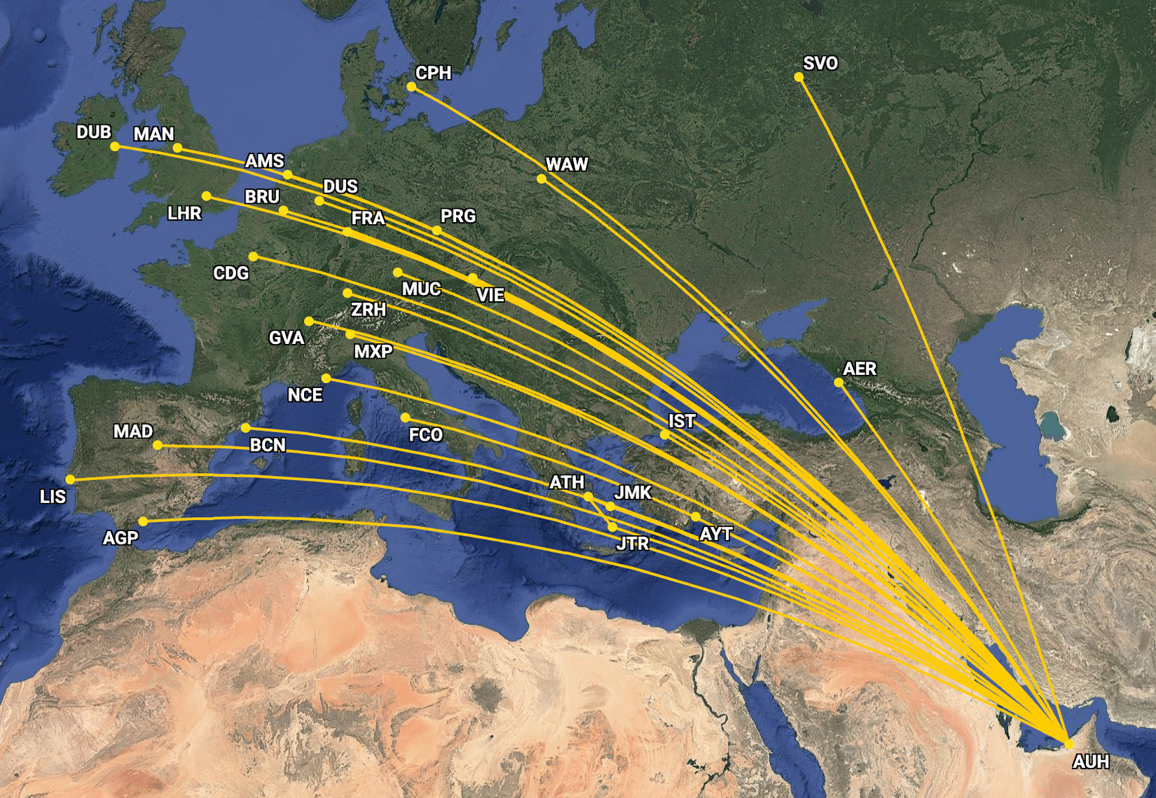 Multiple New Routes: Where Emirates, Etihad & Qatar Airways Fly In Europe