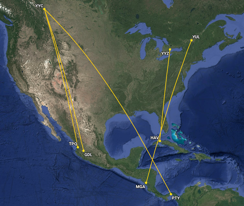 WestJet’s 7 New Winter Routes Include No New Flights To The US