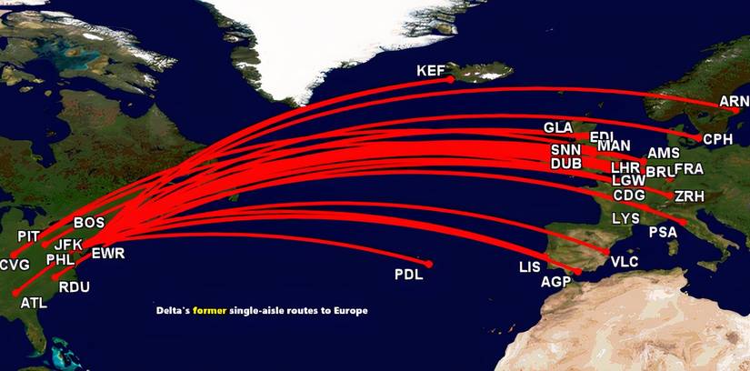 Just 2 Of Delta Air Lines’ 37 Boeing 757 Transatlantic European Routes ...