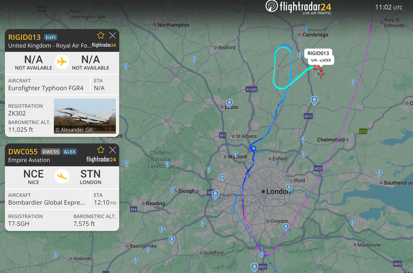 Sonic Boom Over UK: RAF Typhoon Intercepts Private Jet