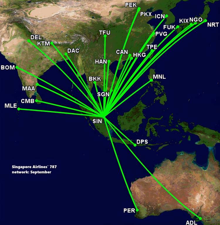 26 Routes: Where Singapore Airlines Is Flying Its High-Capacity Boeing ...