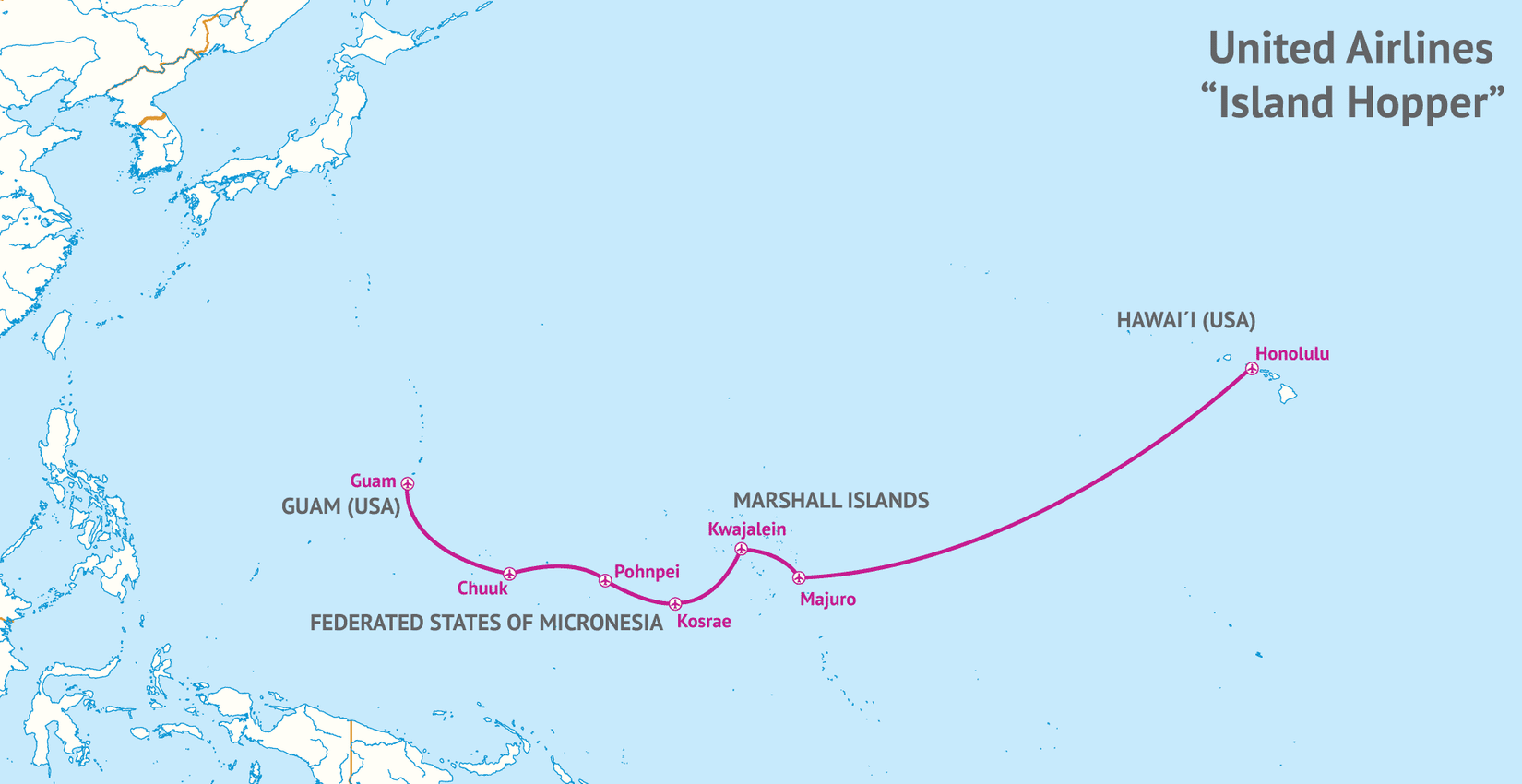Unusual: The 7-Island Hopper Routes By United Airlines