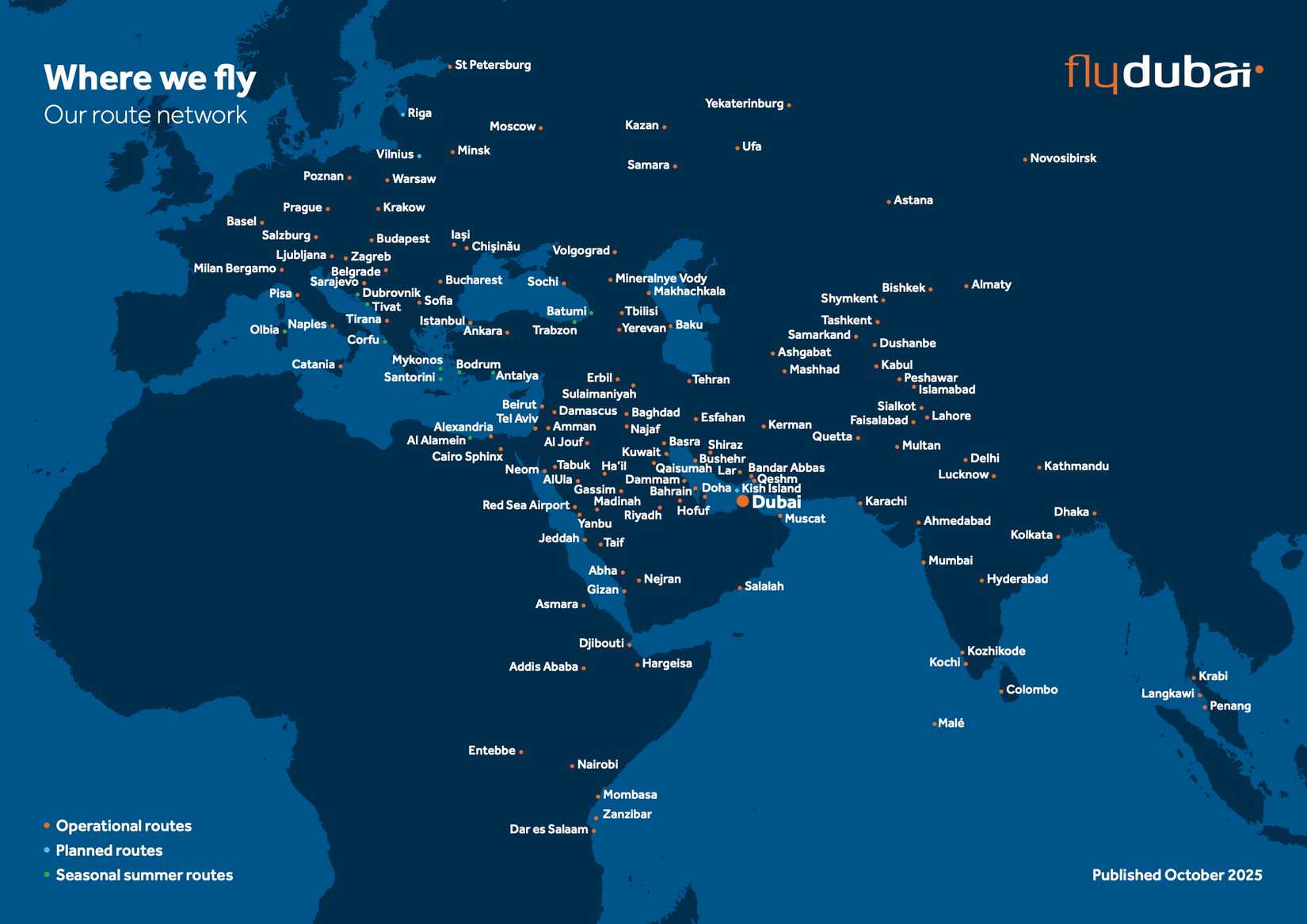 flydubai's Extensive Network: 119 Destinations and 7+ Hour Boeing 737 ...