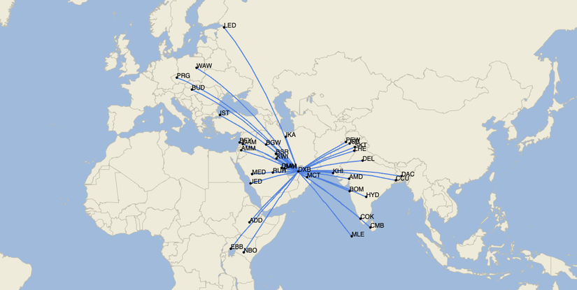 flydubai's Extensive Network: 119 Destinations and 7+ Hour Boeing 737 ...