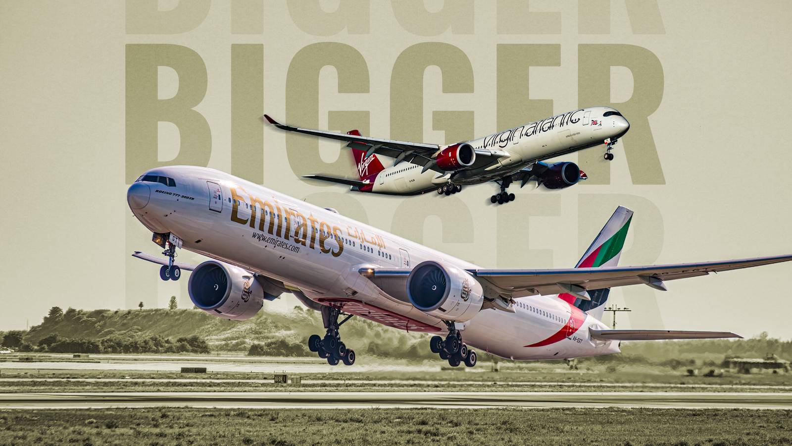 Here’s How Much Bigger The Boeing 777-300ER Is Compared To The Airbus A350